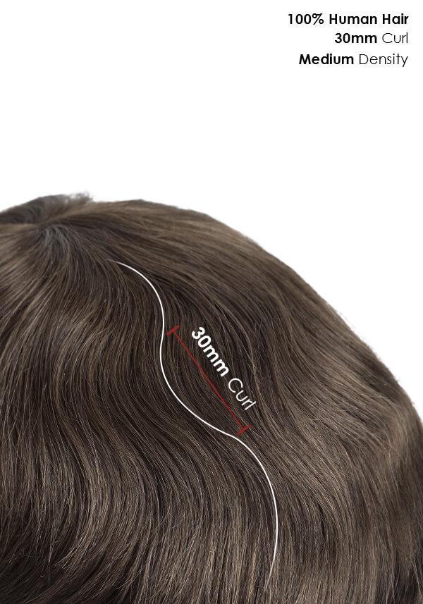 French Lace with PU Perimeter and Folded French Lace Front Stock Toupee