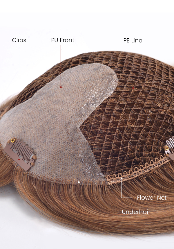 Hair Integration Topper with 100% Human Hair | Integration Hair System