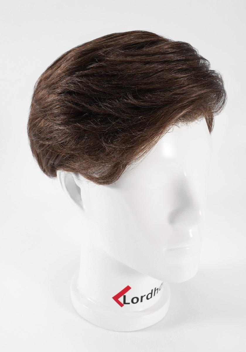 Pre-Cut Men's Hair System with a Wavy Side Part