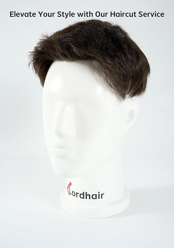 Shop Pre-Cut Poly Men’s Hairpiece with Short Relaxed Quiff