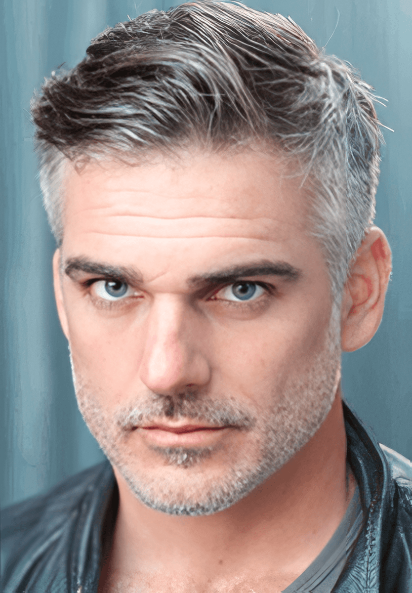 Pre-Cut Hairpiece with Short Quiff Hairstyle for Men