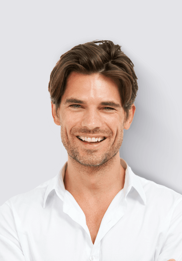 Men’s Toupee with French Lace and Thin Skin Perimeter
