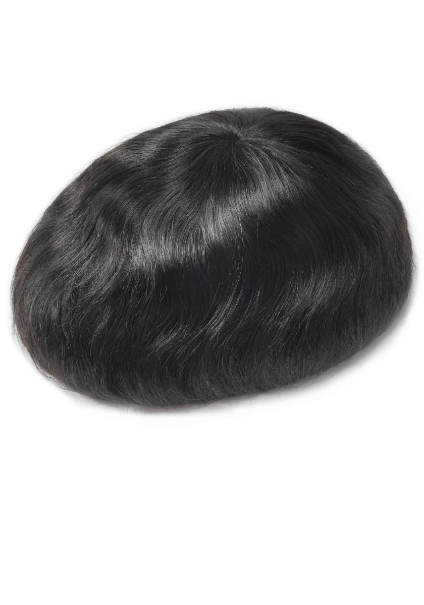 French Lace with PU Perimeter and Folded French Lace Front Stock Toupee