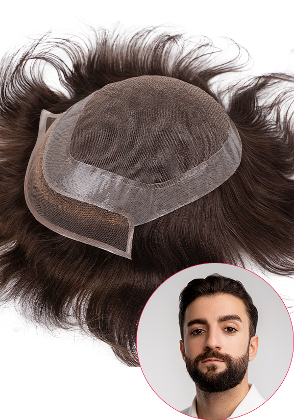Lace & Skin Men’s Toupee Neo with Upgraded Hair