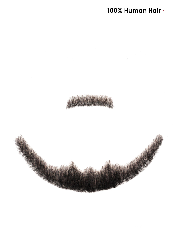 Realistic 100% Human Hair Face Beard for Men