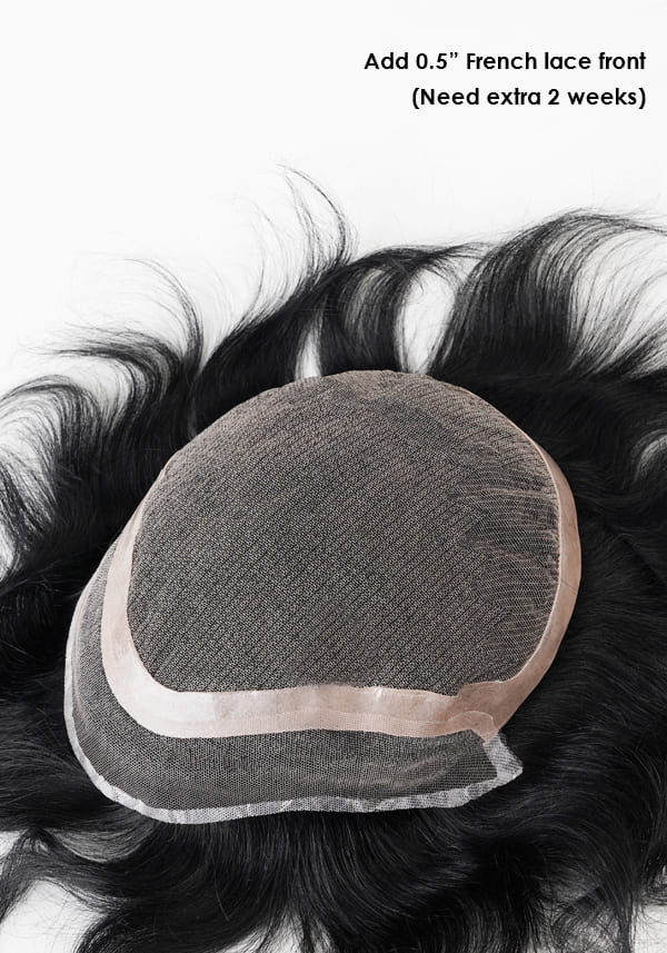 Fine Mono Folded Lace Front Stock Hair System for Men