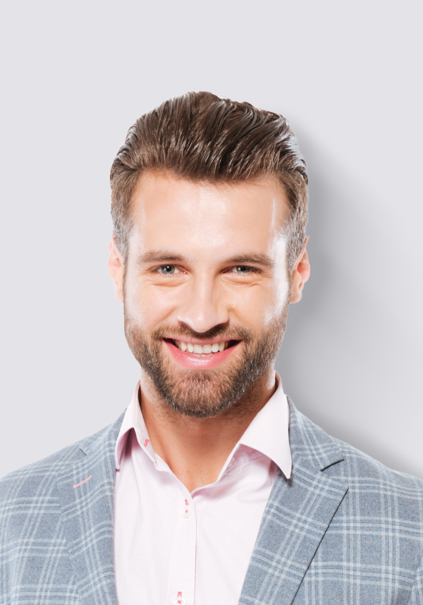 Hybid Lace and Skin Men's Hair System with Remy Hair