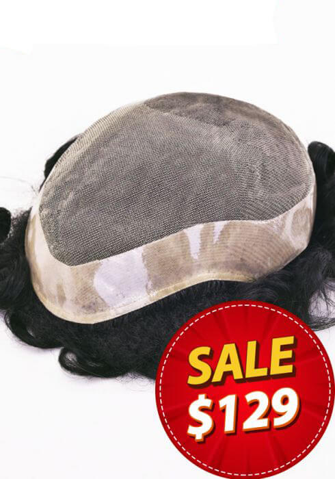 Fine Mono Folded Lace Front Stock Hair System for Men