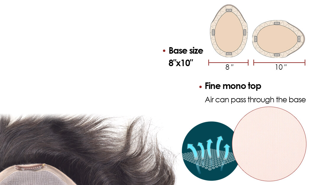Brilliant Men’s Hairpieces for Thinning Hair with Clips